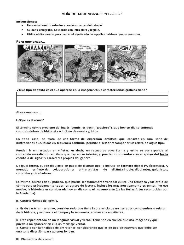 Una guía completa sobre el cómic: sus elementos, características y ...