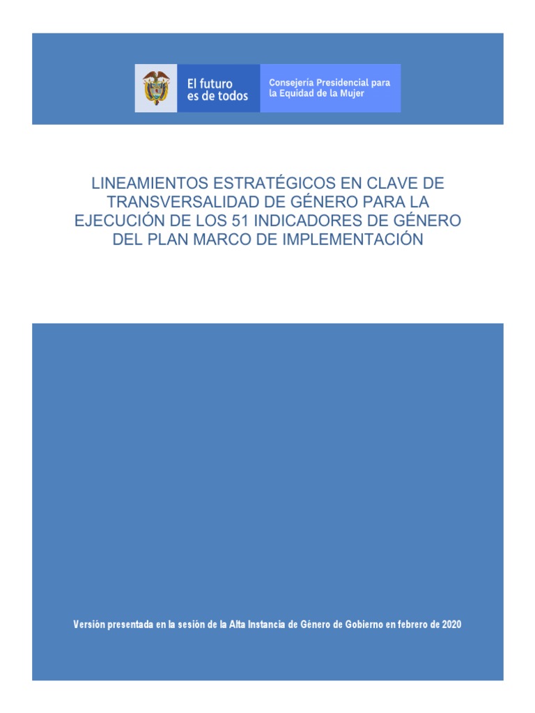 Lineamientos Estrategicos Transversalidad Genero | PDF | Género y desarrollo | Igualdad de género