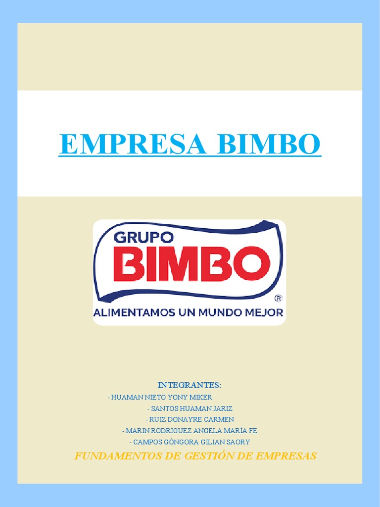 Tema 13 - Empresa Bimbo | PDF | Negocios económicos | Economias