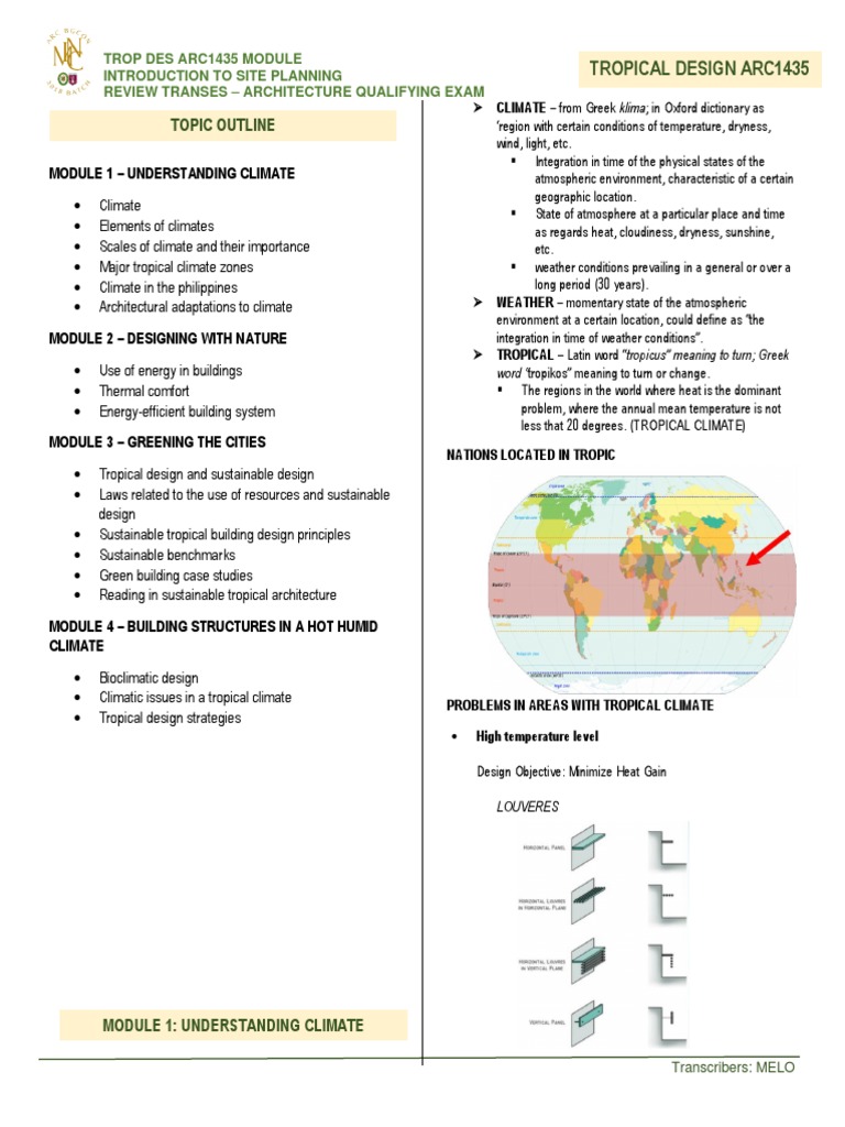 Understanding Climate Factors in Tropical Design | PDF | Humidity ...