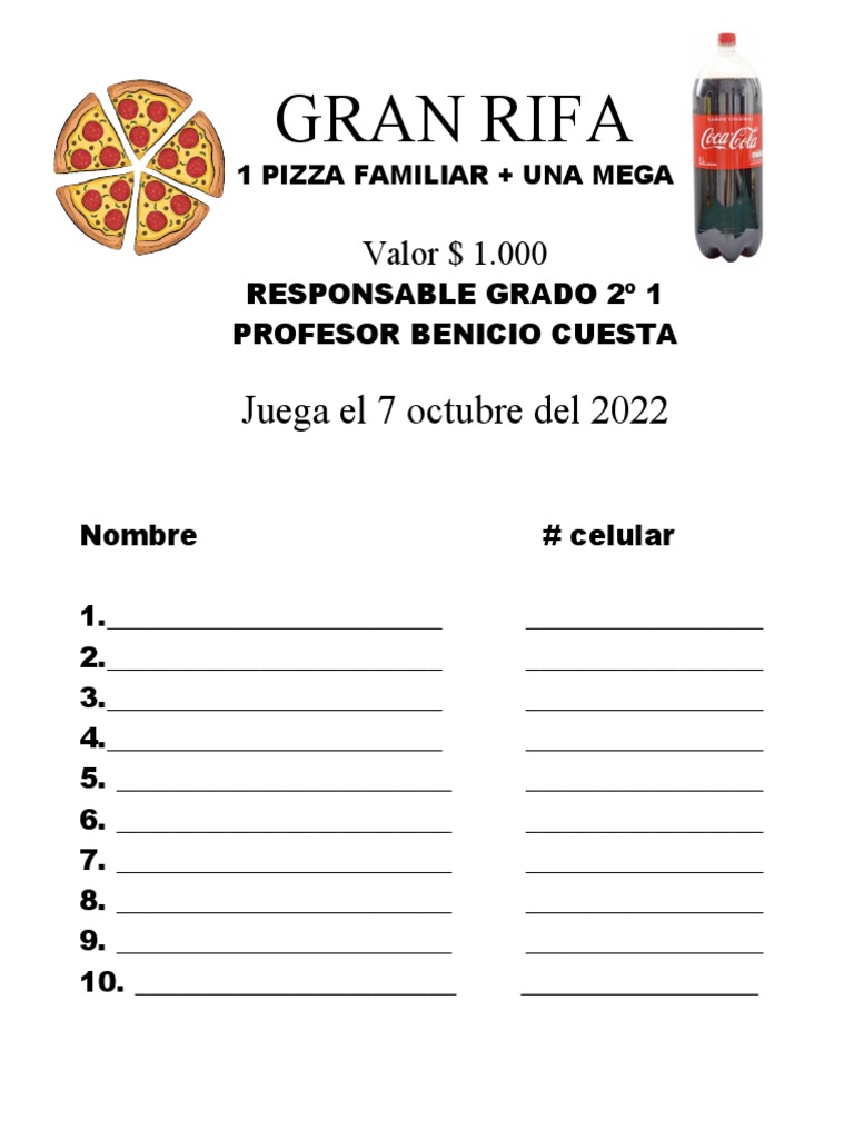 GRAN RIFA Pizza + Mega | PDF