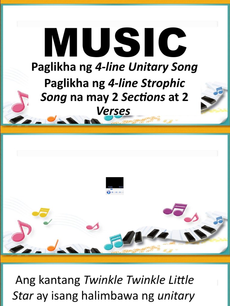 MUSIC 5 Q3 Week 1 Paglikha NG 4-Line Unitary Song | PDF
