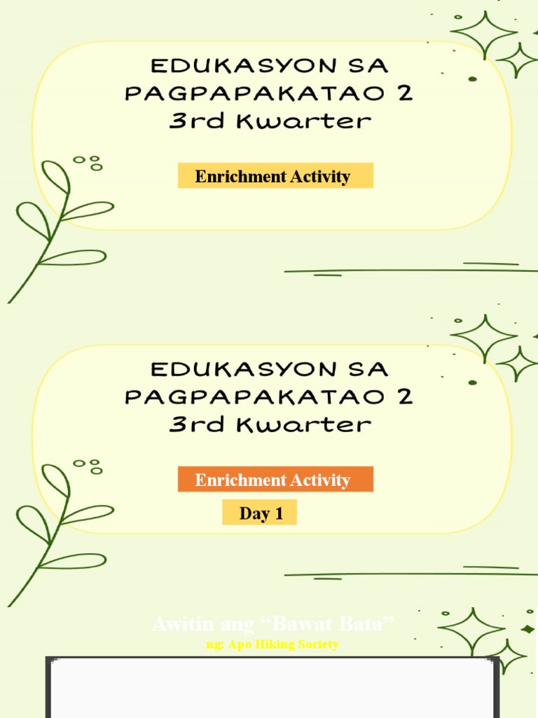 Esp DLL Q3 Week Enrichment | PDF