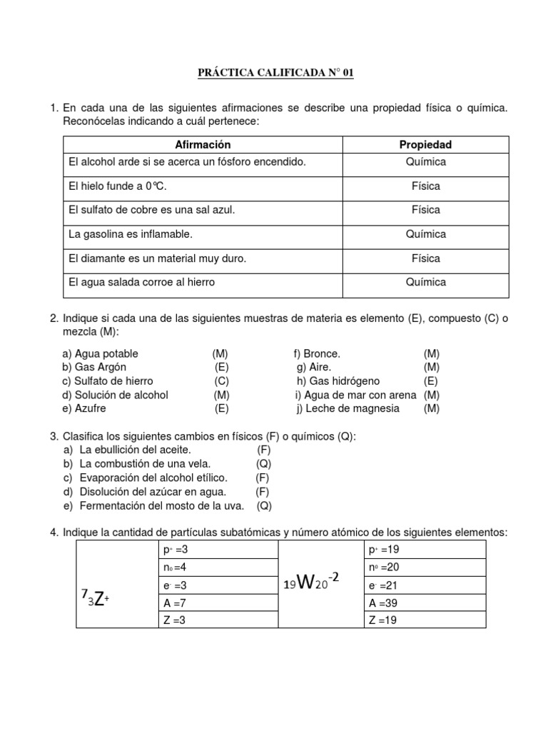 Práctica Calificada #01 | PDF