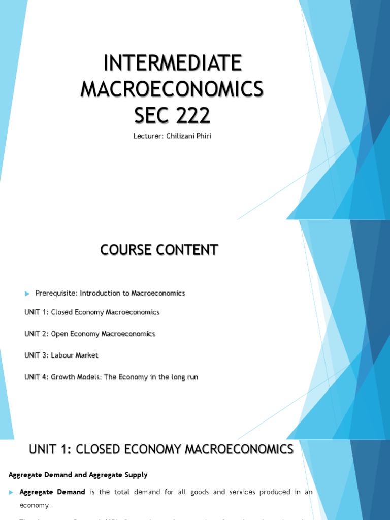 Intermediate Macroeconomics Sec 222 | PDF | Fiscal Policy | Aggregate Demand