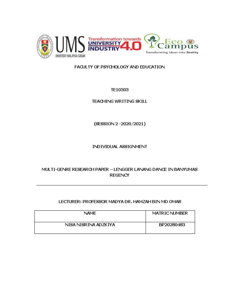 Multi-Genre Research Paper. | PDF | Reason | Idea