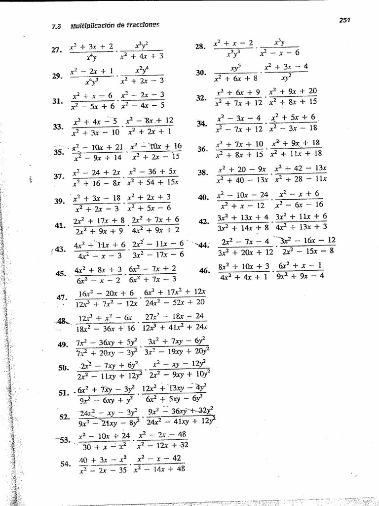 Hoja2 Factorizacion y Simplificacion | PDF