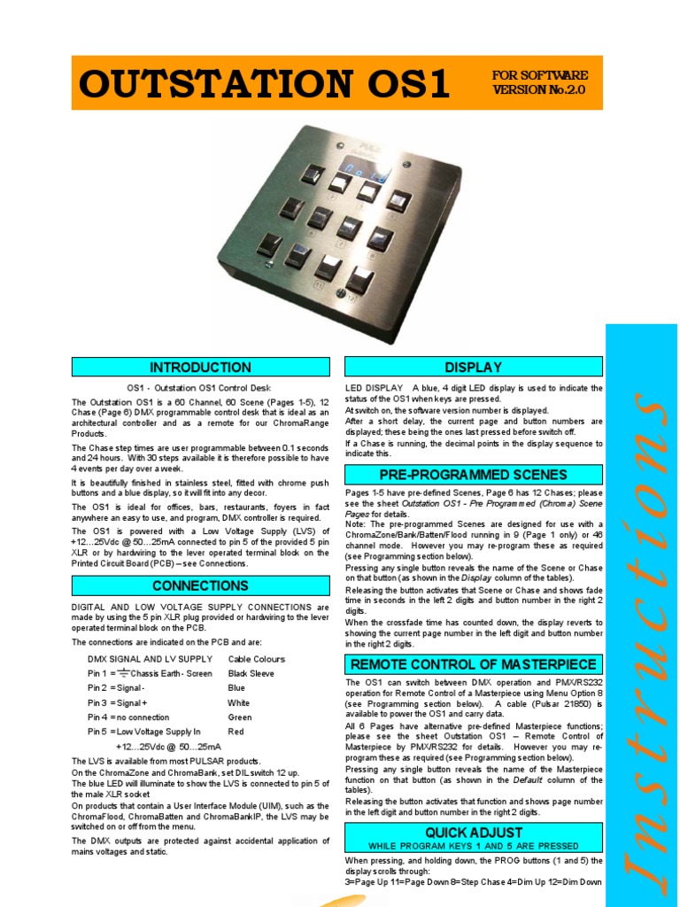 OS1 Out Station Instructionsv2-0 | PDF | Electrical Connector ...