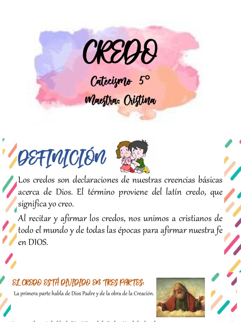 Significado y Tipos del Credo Católico | PDF | Teología sistemática ...