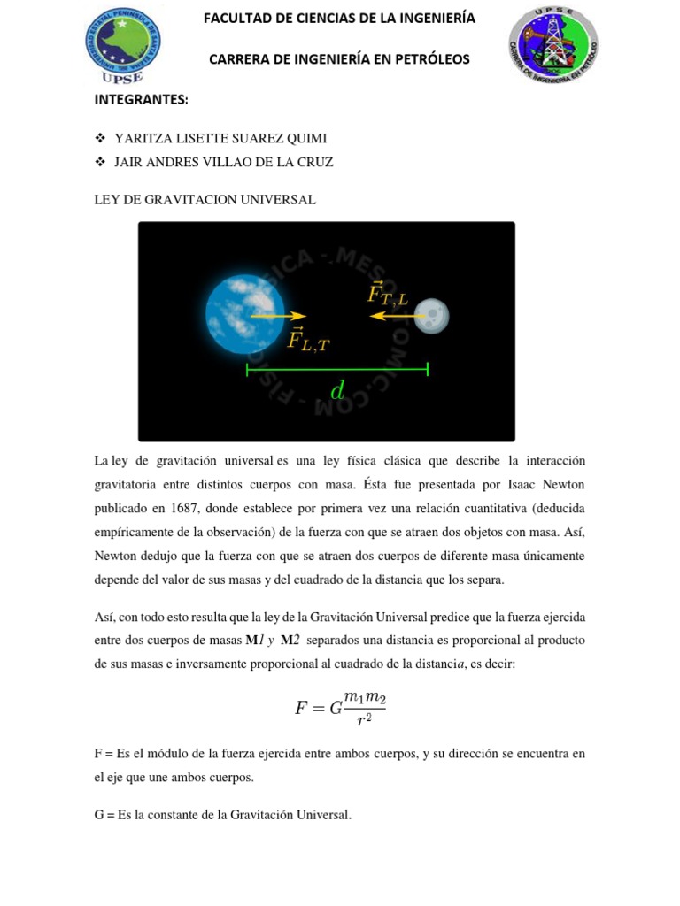 Gravitación Universal y Las Leyes de Kepler | PDF | Ley de Newton de la ...