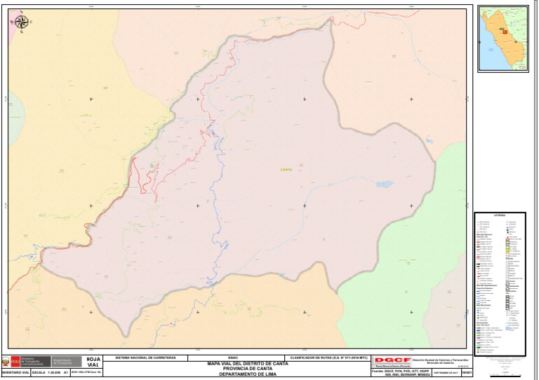 Mapavial Del Distrito de Canta-Provincia de Canta | PDF