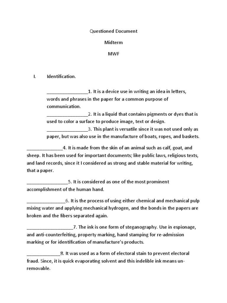 Instruments in Questioned Document Analysis | PDF | Ink | Pen
