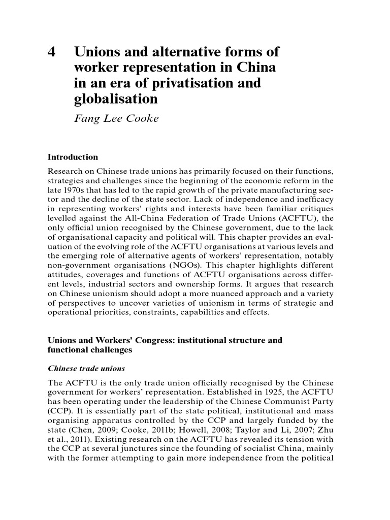 Chapterpdf | PDF | Trade Union | Employment