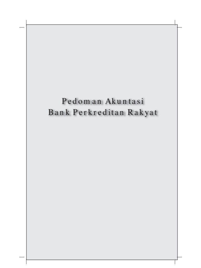 Pedoman Akuntansi BPR | PDF
