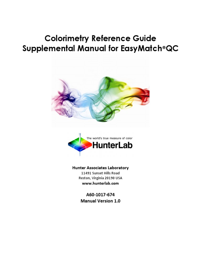 Colorimetry Reference Guide Supplemental Manual For Easymatch QC | PDF | Color | Graphic Design