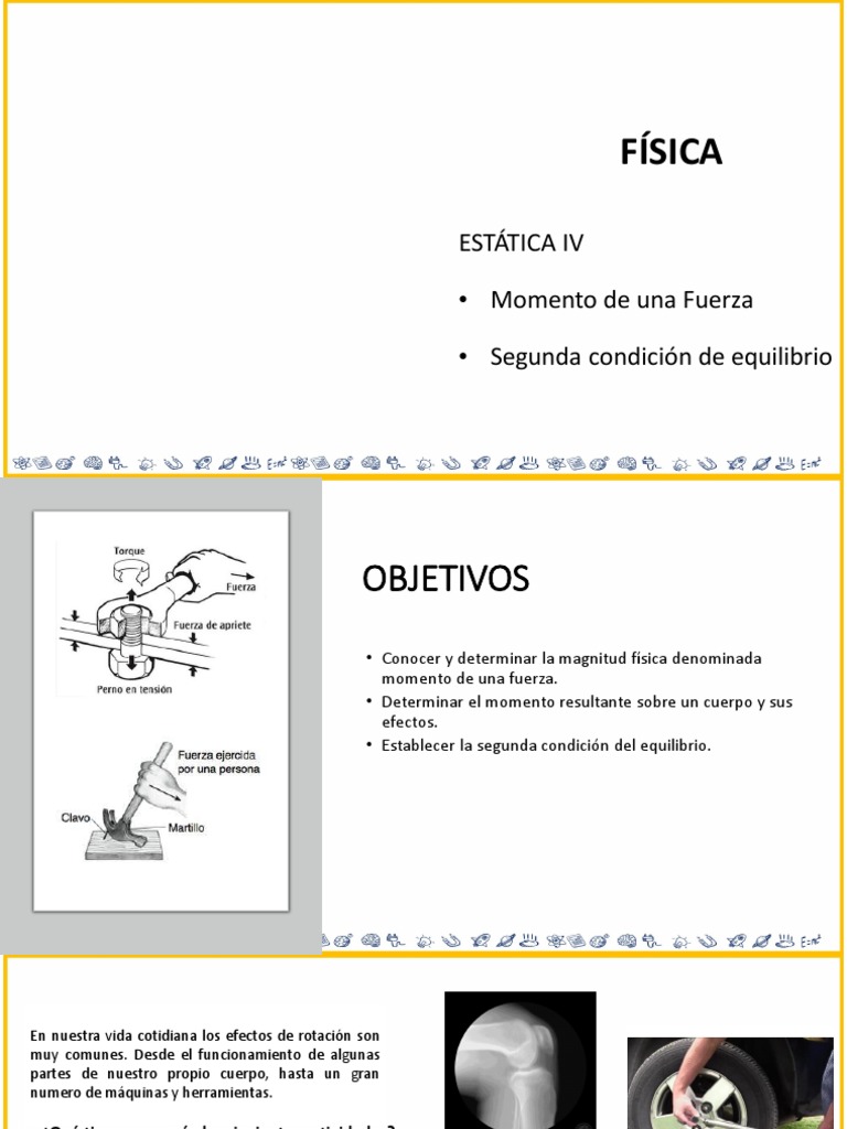 Física: Estática Iv - Momento de Una Fuerza - Segunda Condición de Equilibrio | PDF | Esfuerzo ...