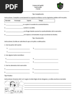 Evaluación de Español Primer Grado | PDF | Artes del Lenguaje y ...