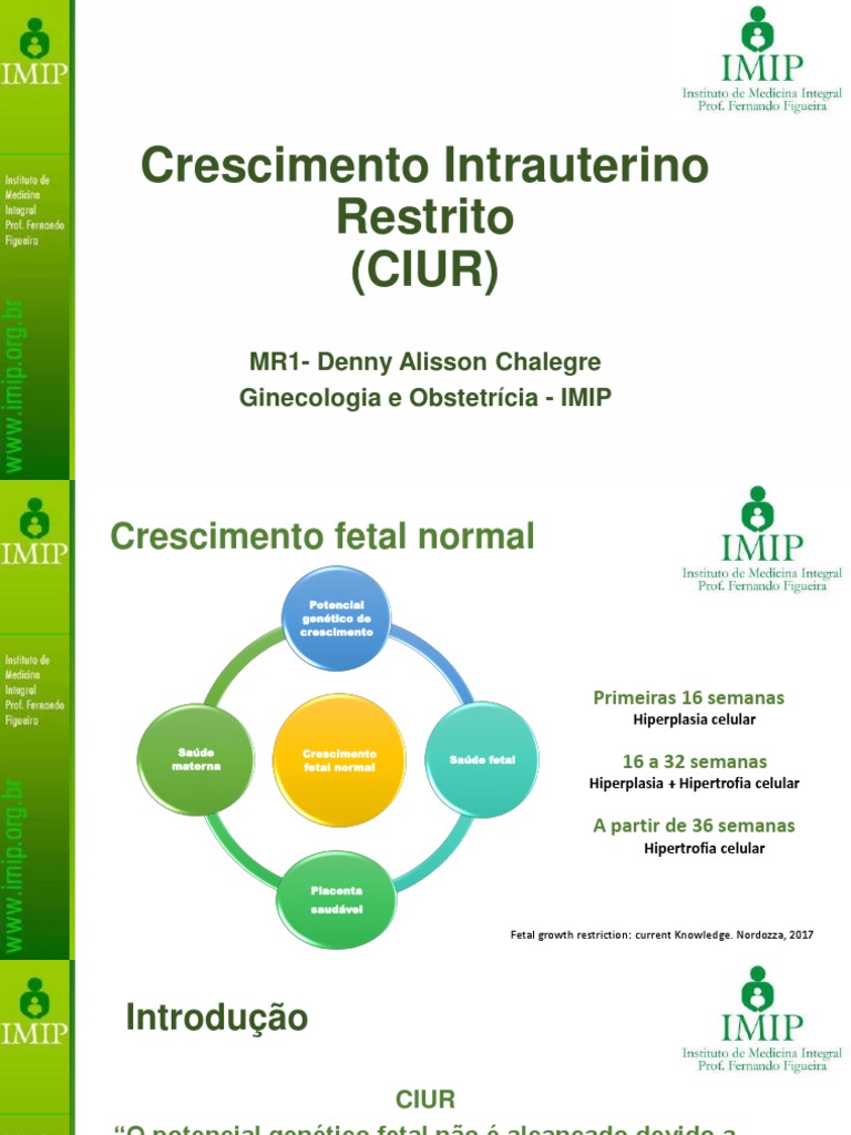CIUR: Diagnóstico e Impactos Neonatais | PDF | Gravidez | Remédio