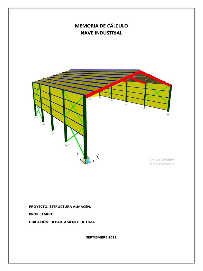 MODELO DE MEMORIA DE CALCULO DE ESTRUCTURAS METALICAS | PDF | Acero ...