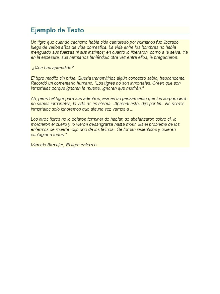 Ejemplo de Texto | PDF