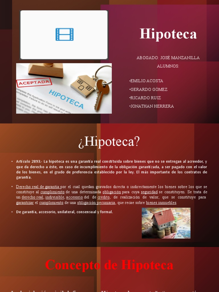 Concepto y características de hipoteca | PDF | Ley de hipotecas | Propiedad