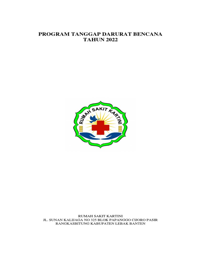 Program Tanggap Darurat Bencana 2022 | PDF