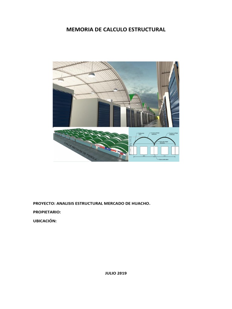 Memoria de Calculo Estructura Metalica Mercado | PDF | Fundación ... Memoria de Calculo Estructura Metalica Mercado | PDF | Fundación ...