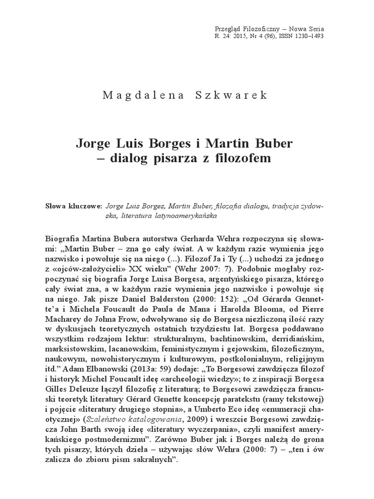 Jorge Luis Borges I Martin Buber | PDF