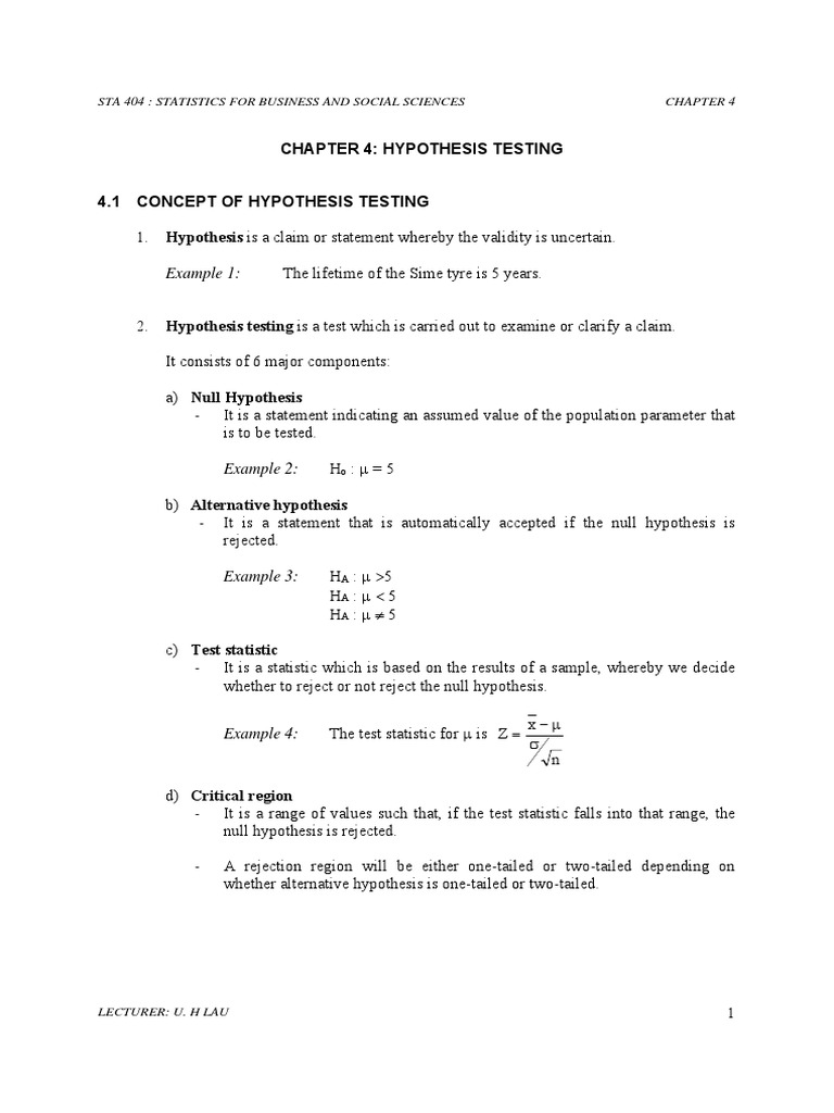 Chapter 4 Sta404 | PDF