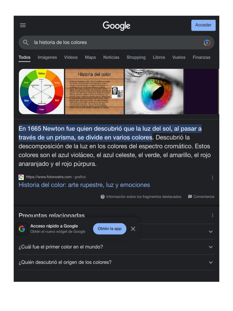 La Historia de Los Colores - Buscar Con Google | PDF | Color | Ley de ...