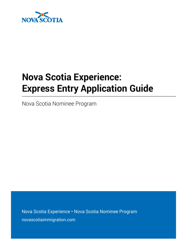 Nova Scotia Experience: Express Entry Application Guide | Download Free ...