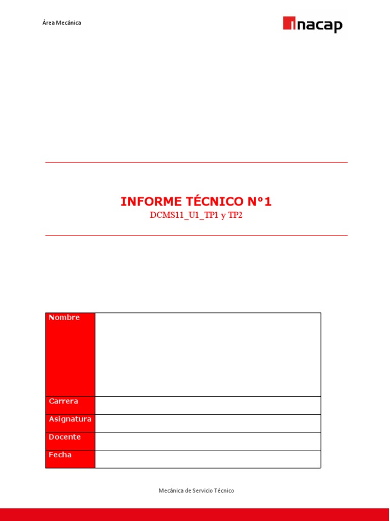Informe Técnico N°1: DCMS11 - U1 - TP1 y TP2 | PDF