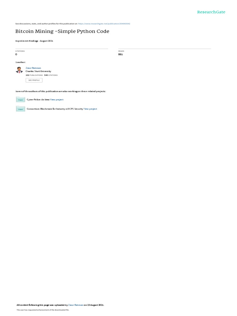 Mine | PDF | Bitcoin | Algorithms Mine | PDF | Bitcoin | Algorithms