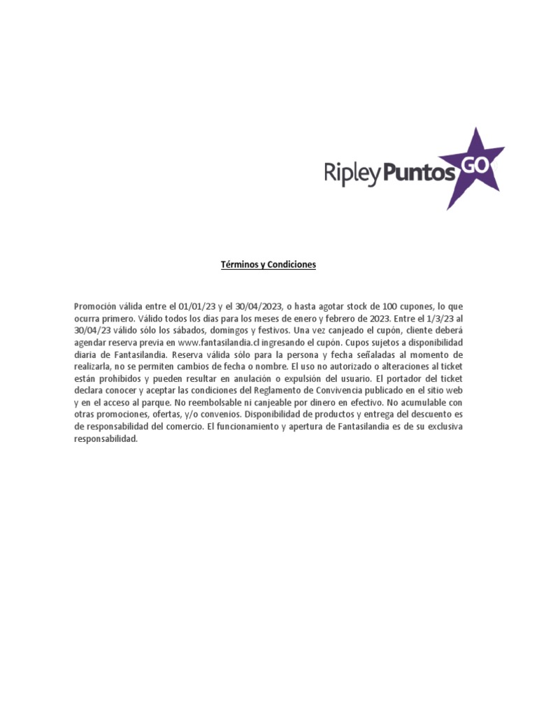 Términos y Condiciones | PDF