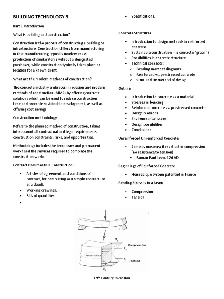 Building Technology 3 | PDF | Concrete | Beam (Structure)