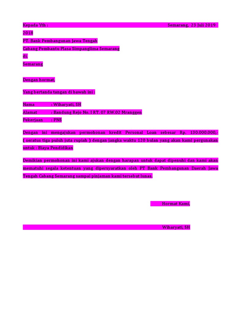 Contoh Blangko BPD | PDF