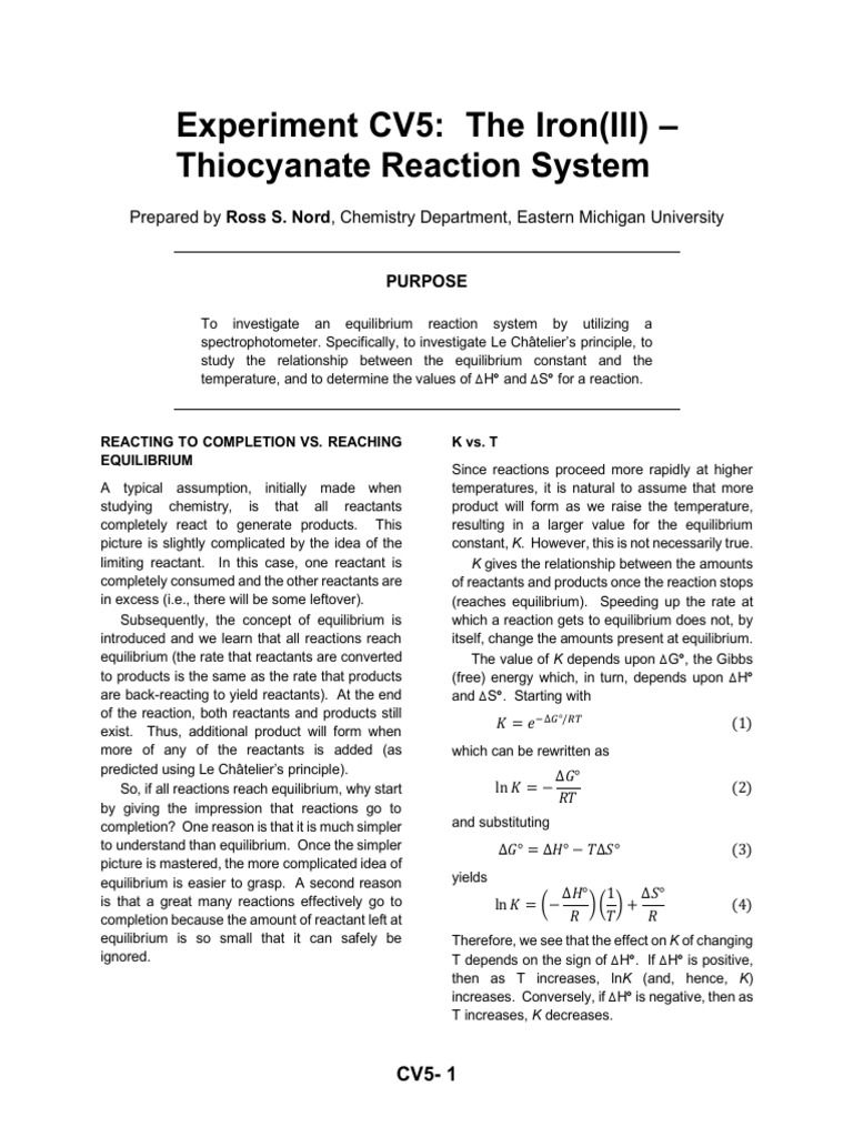 Cv5-Iron Thiocyanate | PDF