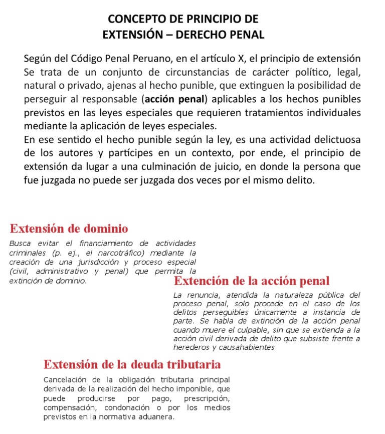 El principio de extensión en el derecho penal peruano | PDF