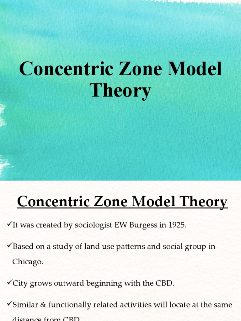 Burgess's Concentric Zone Model Explained | PDF | Planning | Urbanization