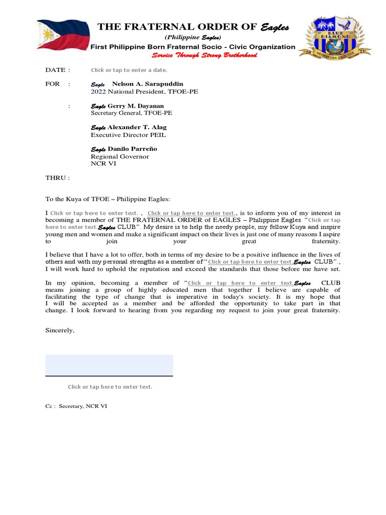 BLUE-DIAMOND-EAGLES-NEW-NATIONAL-I.D.-FORM-LOI-MEMBERSHIP-RENEWAL-FORM | PDF