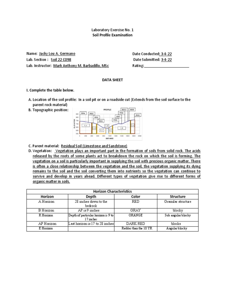 C098 Germano Soil Laboratory 1 | PDF | Soil | Loam