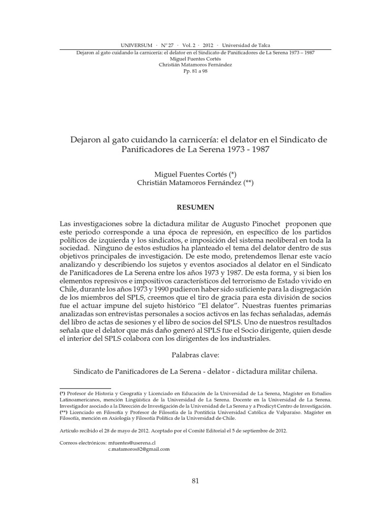 5 El Delator | PDF | Chile