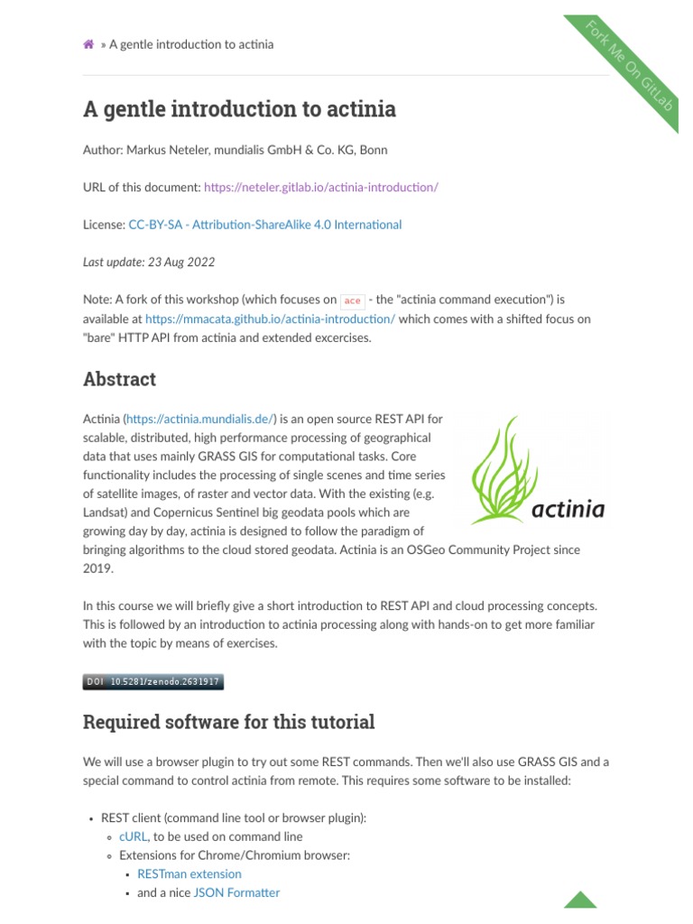 A Gentle Introduction To Actinia | PDF | Hypertext Transfer Protocol ... A Gentle Introduction To Actinia | PDF | Hypertext Transfer Protocol ...