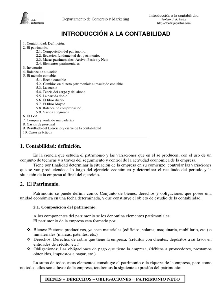 Introducción A La Contabilidad | PDF | Contabilidad | Economias