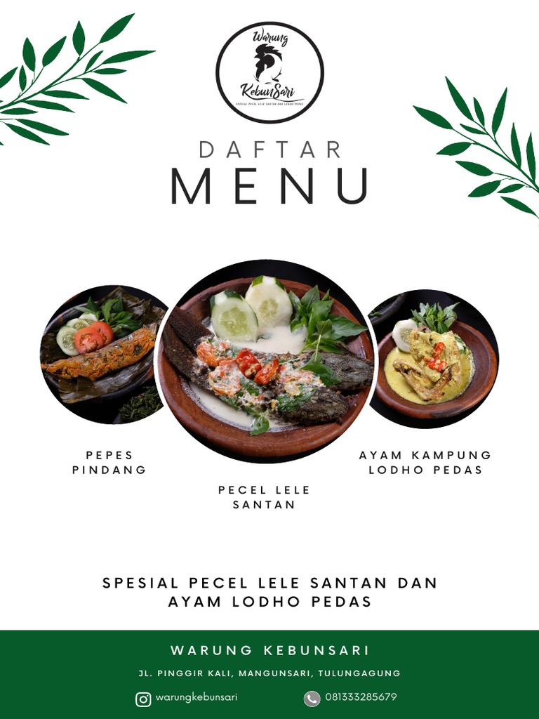 Menu Spesial Pecel Lele Santan | PDF