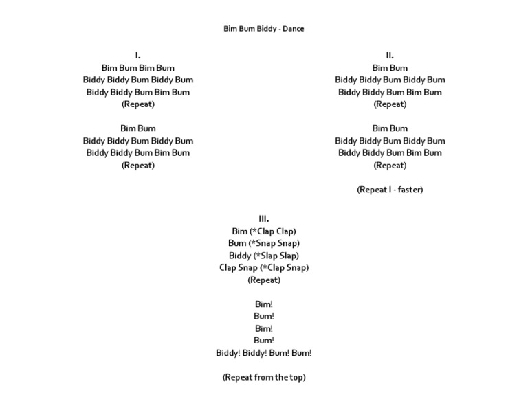 Bim Bum Biddy | PDF