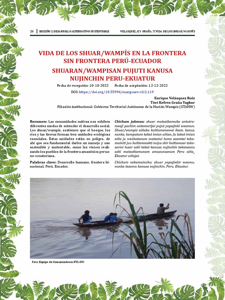 Ruiz-VIDA DE LOS SHUAR-WAMPÍS EN LA FRONTERA SIN FRONTERA PERÚ-ECUADOR ...