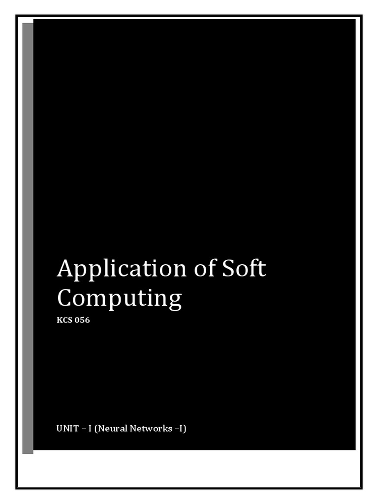 ASC Unit I | PDF | Artificial Neural Network | Machine Learning