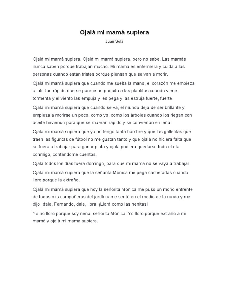 Ojalá Mi Mamá Supiera | PDF
