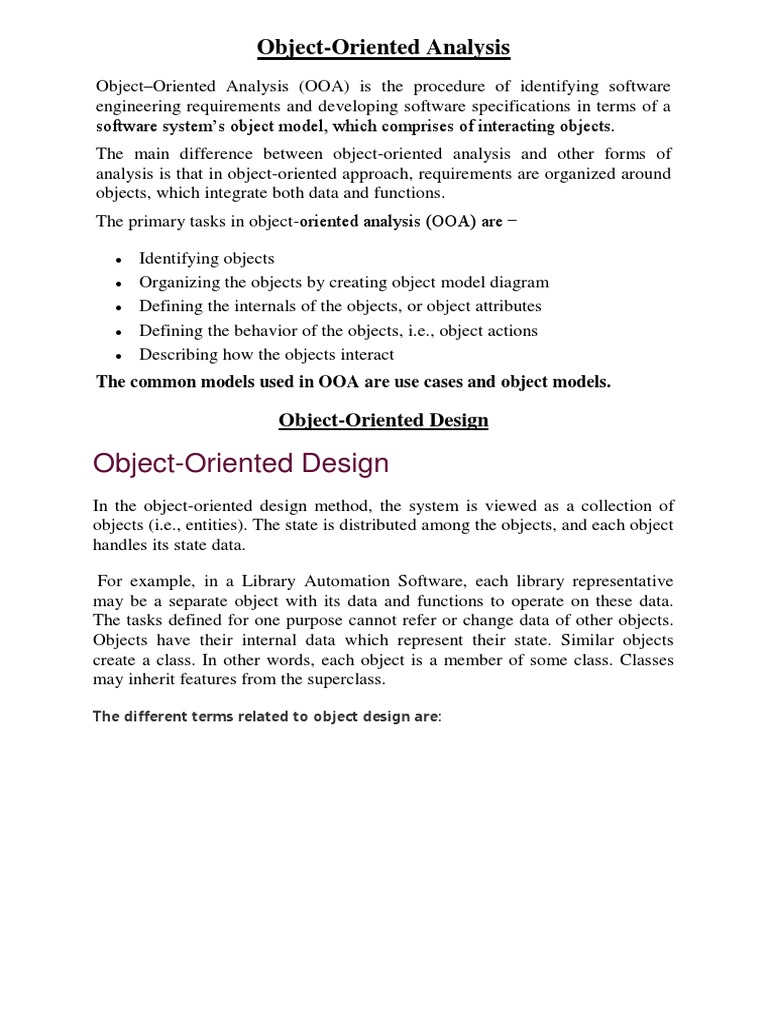Unit 3 Notes Oosd Pdf Class Computer Programming Object Oriented Programming